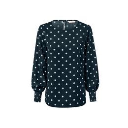 Tchibo - Gepunktete Bluse - Damen - Gr. 42 - dunkelblau/gepunktet