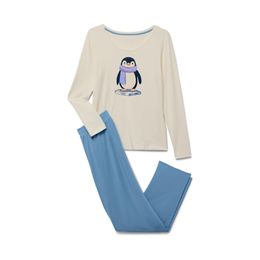 Tchibo - Pyjama - Damen - Gr. M - creme