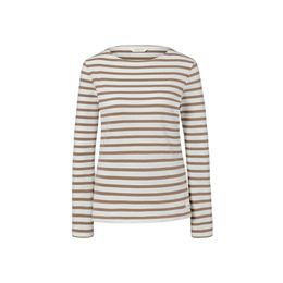 Tchibo - Langarmshirt aus Bio-Baumwolle - Damen - Gr. L - beige/gestreift