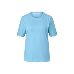 Tchibo - Shirt mit Stickerei - Damen - Gr. M - hellblau