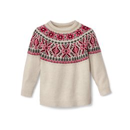 Tchibo - Kinder-Norweger-Strickpullover - Kinder - Gr. 110/116 - creme