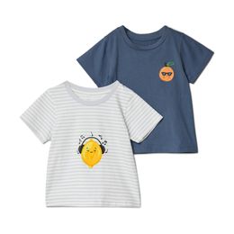 Tchibo - 2 Kinder-T-Shirts - Jungen - Gr. 122/128 - creme