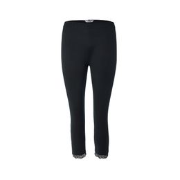 Tchibo - 3/4-Leggings mit Spitzenborte - Damen - Gr. L - schwarz