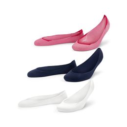 Tchibo - 3 Paar Ballerina-F&uuml;&szlig;linge - Damen - Gr. 35-38 - dunkelblau