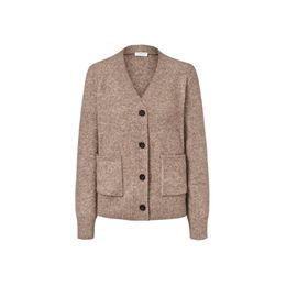 Tchibo - Strickjacke mit Wolle - Damen - Gr. S - braun