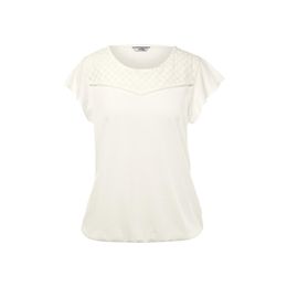 Tchibo - Shirt mit Lochstickerei - Damen - Gr. M - wei&szlig;