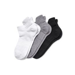 Tchibo - 3 Paar Sport-Sneakersocken - Unisex - Gr. 43-46 - schwarz