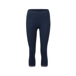 Tchibo - 3/4-Leggings mit Spitzenborte - Damen - Gr. XL - dunkelblau