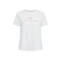 Tchibo - T-Shirt mit Print - Damen - Gr. XS - wei&szlig;