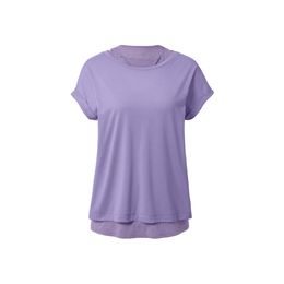 Tchibo - 2-in-1-Kurzarm-Sportshirt - Damen - Gr. XS - lila
