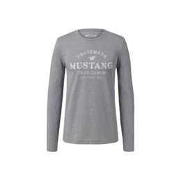 Tchibo - Longsleeve &raquo;Mustang&laquo; - Herren - Gr. XL - grau/print