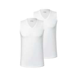 Tchibo - 2 Jersey-Tanktops mit Coolmax - Herren - Gr. L/6 - wei&szlig;