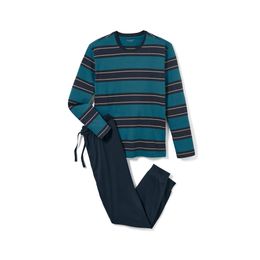 Tchibo - Pyjama - Herren - Gr. 4XL - petrol/gestreift