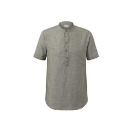 Tchibo - Kurzarmhemd mit Leinen - Herren - Gr. L - khaki