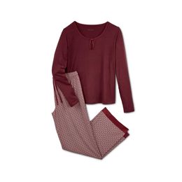 Tchibo - Pyjama - Damen - Gr. M - bordeaux/print