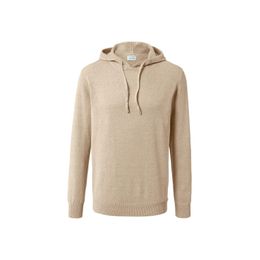 Tchibo - Strick-Hoodie mit Leinen - Herren - Gr. L - braun