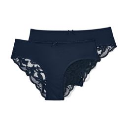 Tchibo - 2 Brazilslips - Damen - Gr. L - dunkelblau