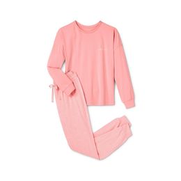 Tchibo - Pyjama - Damen - Gr. L - wei&szlig;/print