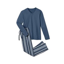 Tchibo - Pyjama - Herren - Gr. XL - dunkelblau/gestreift