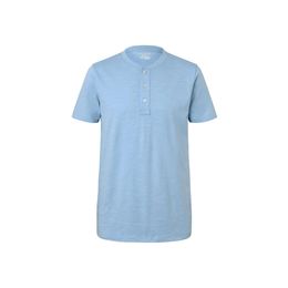 Tchibo - Kurzarm-Henley - Herren - Gr. M - hellblau