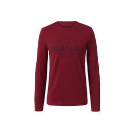 Tchibo - Longsleeve &raquo;Mustang&laquo; - Herren - Gr. L - bordeaux/print