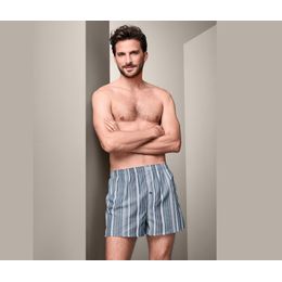 Tchibo - 2 Webboxershorts - Herren - Gr. M/5 - hellblau/gestreift