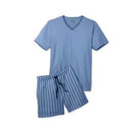 Tchibo - Shorty-Pyjama - Herren - Gr. M - dunkelblau/gestreift