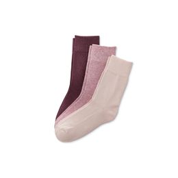 Tchibo - 3 Paar Socken - Damen - Gr. 35-38 - pflaume