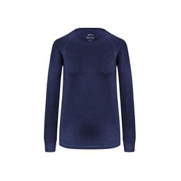 Tchibo - Shirt mit RWS-zertifizierter Wolle - Damen - Gr. S - dunkelblau
