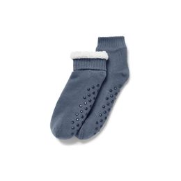 Tchibo - Hausschuh-Socken - Damen - Gr. 36-37 - blau