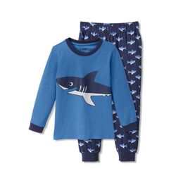 Tchibo - Pyjama - Kinder - Gr. 98/104 - dunkelblau/print