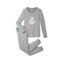 Tchibo - Pyjama - Damen - Gr. S - grau/print