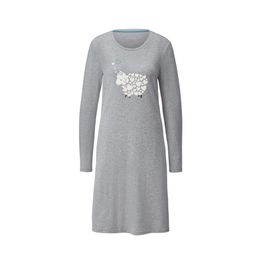 Tchibo - Nachthemd - Damen - Gr. M - grau/print