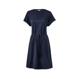 Tchibo - Jerseykleid mit Lochstickerei - Damen - Gr. M - dunkelblau