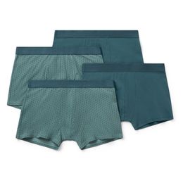 Tchibo - 4 Slipboxer - Herren - Gr. Xl/7 - petrol/print