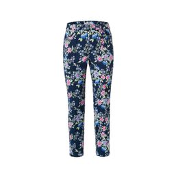 Tchibo - Bedruckte Bengalin-Hose - Damen - Gr. 48 - dunkelblau/gebl&uuml;mt