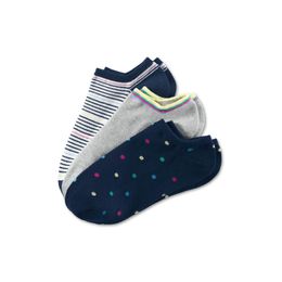 Tchibo - 3 Paar Sneakersocken - Damen - Gr. 39-42 - dunkelblau