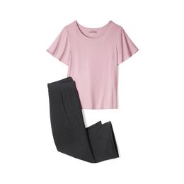 Tchibo - Pyjama mit Culotte-Hose - Damen - Gr. XL - anthrazit