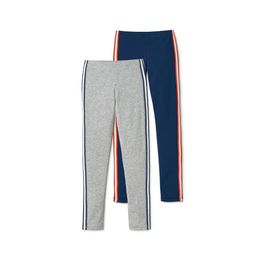 Tchibo - 2 Leggings - M&auml;dchen - Gr. 122/128 - dunkelblau