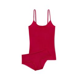Tchibo - Hemdchen-Slip-Set - Damen - Gr. S - rot
