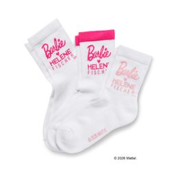 Tchibo - 3 Paar Barbie loves Helene Fischer Tennissocken - M&auml;dchen - Gr. 39-42 - wei&szlig;