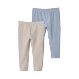 Tchibo - 2 Kinder-Rippleggings - Baby - Gr. 86/92 - hellblau
