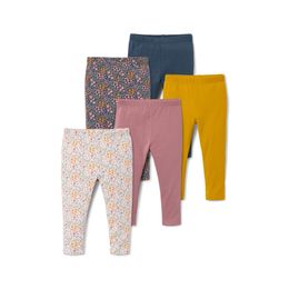 Tchibo - 5 Jersey-Leggings - Baby - Gr. 62/68 - blau/gebl&uuml;mt