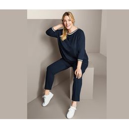 Tchibo - Blusenshirt mit 3/4-Arm - Damen - Gr. M - dunkelblau