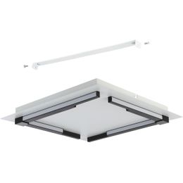 Eglo Deckenleuchte "ZAMPOTE", schwarz-wei&szlig; (wei&szlig;, schwarz), H: 5cm, 1 Stk., Leuchten, Deckenleuchte in wei&szlig; und schwarz aus Alu, Stahl - 25W - Warmwei&szlig;, Deckenleuchte