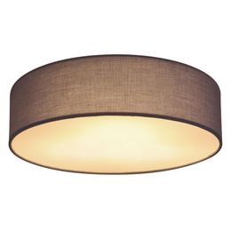 Globo LIGHTING Deckenleuchte "SANNA", grau, 3, H: 10cm, 1 Stk., rund, Leuchten, Deckenleuchte wei&szlig;/Anthrazit, Opalglas, E27 LEDs, Deckenleuchte