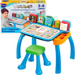 Spieltisch Vtech "6-in-1 Magischer Schreibtisch", orange (blau, orange), Spieltische, KinderB:64,2cm H:54,6cm T:46,2cm, Kunststoff, mit Licht und Sound, B:64,2cm H:54,6cm T:46,2cm