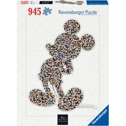 Konturenpuzzle Ravensburger "Shaped Mickey", bunt, Puzzles, KinderB:75cm H:100cm, Pappe, Made in Germany, B:75cm H:100cm