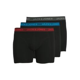 Jack & Jones PlusSize Trunk "JACWAISTBAND TRUNKS 3 PACK NOOS PLS", Herren, Gr. 5XL, 3 Stk., grau (asphalt), Jersey, Obermaterial: 95% Baumwolle, 5% Elasthan, JACK & JONES PLUSSIZE, unifarben, eng, Unterhosen