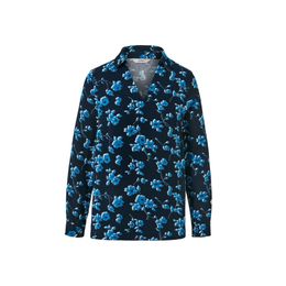 Tchibo - Bluse mit Alloverprint - Damen - Gr. 40 - dunkelblau